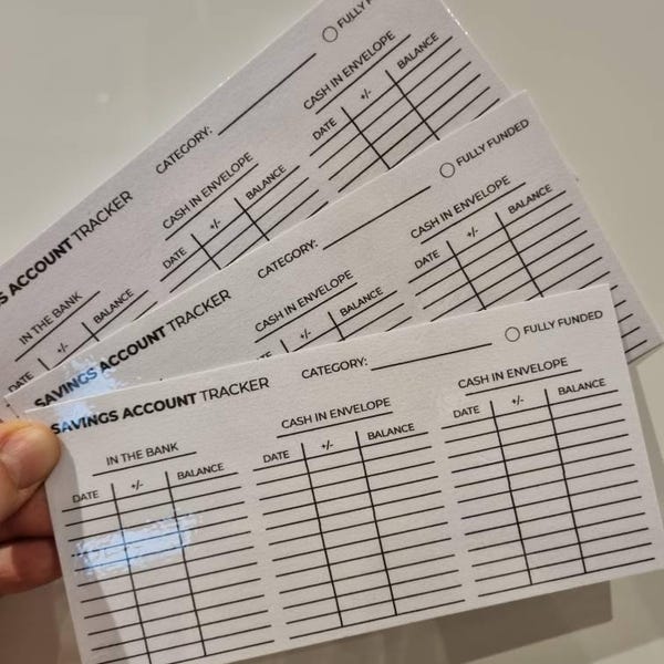 Printable Savings Account/in the Bank Tracker | A6/personal Size ...