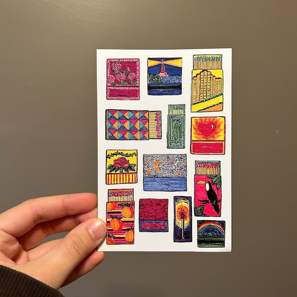 New York City Mini Art Print, 4x6 Artwork - Home and Wall Decor ...