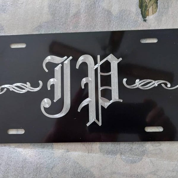 Will Run License Plate Vanity Front Car Tag Engraved / Diamond Etched ...