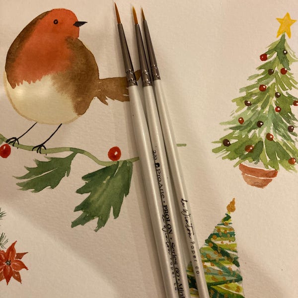 Watercolour Flower Painting Brush Set | Blooms Paintbrush Bundle | Pro ...