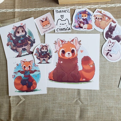 Cute RPG Class Animals Stickers And/ or Prints 6x8 or - Etsy