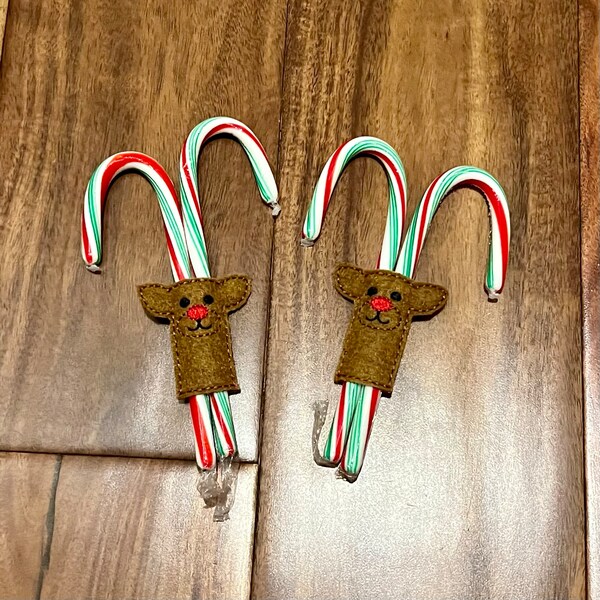 Happy Snowman Candy Cane Holders Scarf and Buttons Match in Your Choice ...