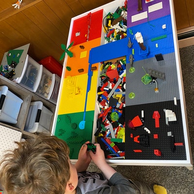 Large Building Bricks Table, Kids Building Blocks Table , Kids Table ...