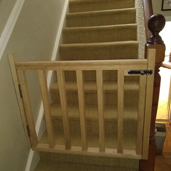 Solid Oak Stair Gate - Etsy