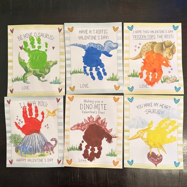 Dinosaur Valentine Printables, Valentines Day Cards for Kids, Toddler ...
