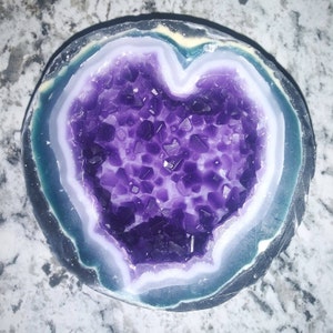 Malachite Matrix Crystal Geode Pillar Candle FREE SHIPPING - Etsy