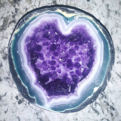 Malachite Matrix Crystal Geode Pillar Candle FREE SHIPPING - Etsy