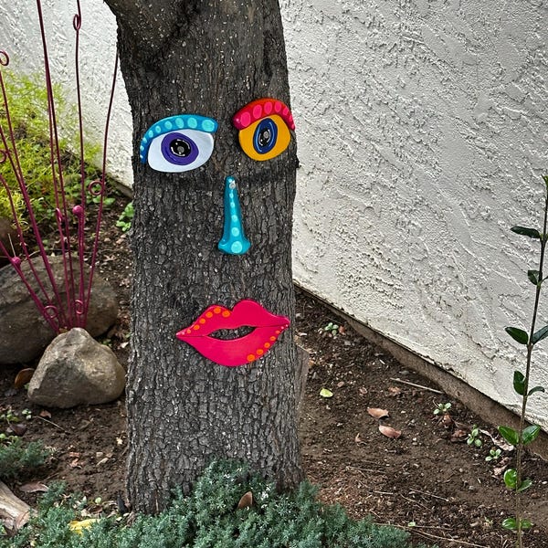 Tree Facetree Decoration Gift Ideas,garden Art Outdoor Decor Yard Art ...