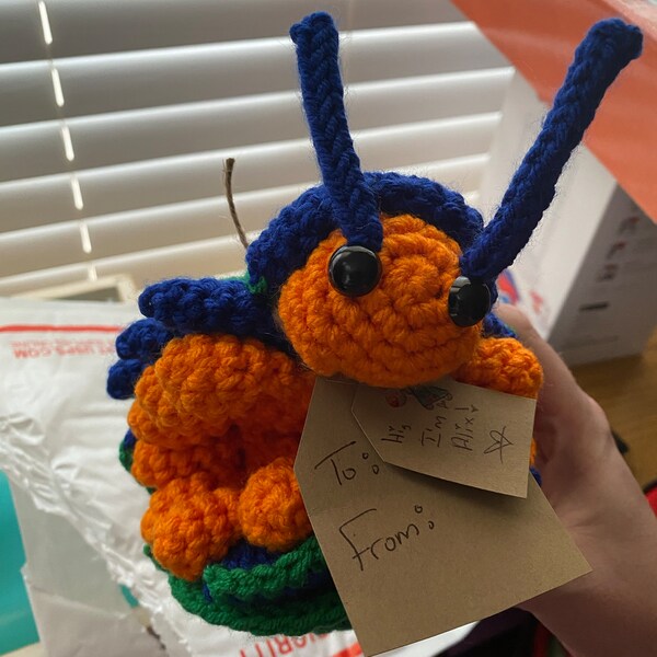 Pill Bug Plush - Roly Poly - Stuffed Crochet Animal - Greyscale - Gray ...