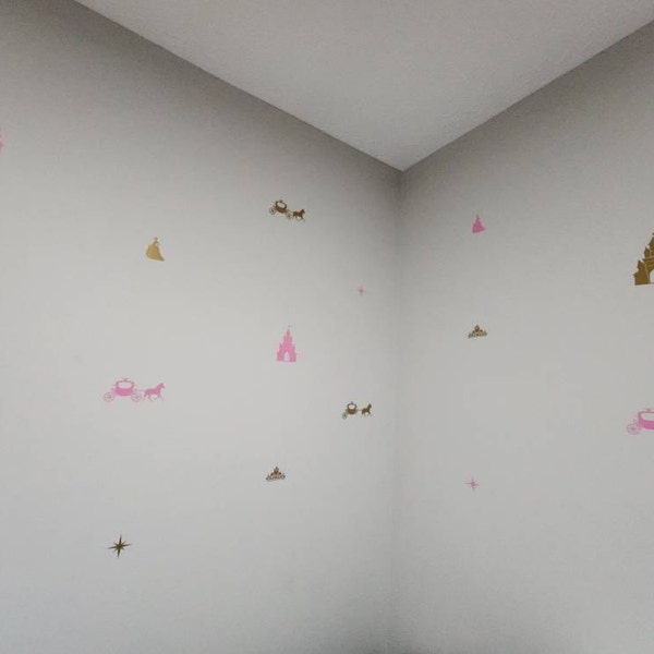 Princess Pattern Repeatable Icons - Wall Decal Custom Vinyl Art ...