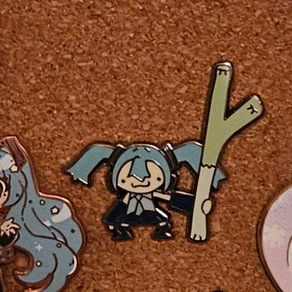 Big Leek Miku Enamel Pin | Original Creator | Pin for Hats, Lanyards ...