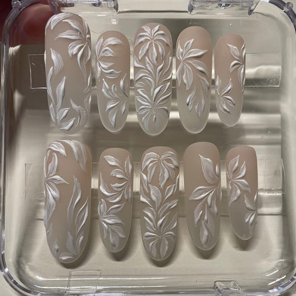 Centipede Silver Black Nails, Gothic Press on Nails, 3D Centipede Nails ...