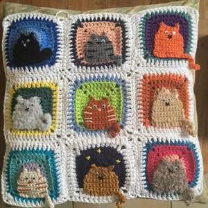 Many Cats Square ENGLISH Crochet Pattern PDF Granny | Etsy Canada