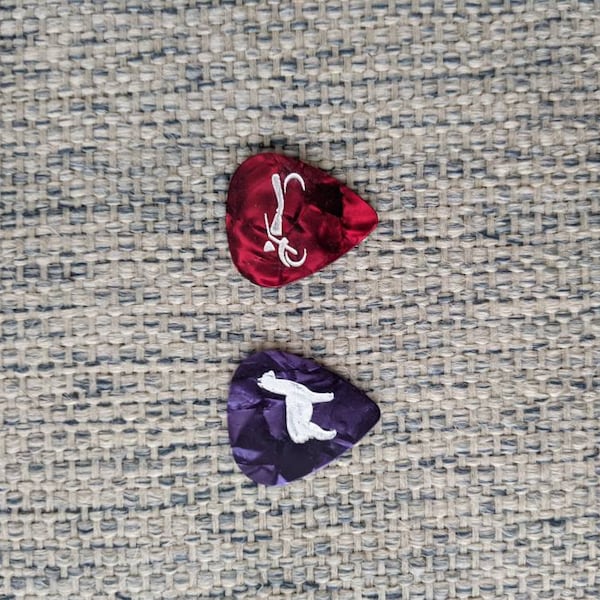 Personalized Celluloid Guitar Pick, One Pick, One Side Printed, Custom ...