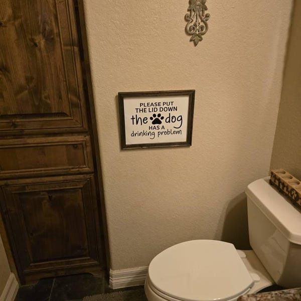 Funny Dog Sign | Five Second Rule | Two Second Dog | Funny Dog Decor ...