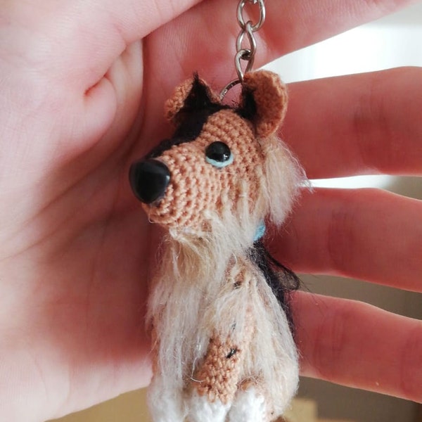 Custom Crochet Pet Keychain, Handmade Dog Keychain, Mini Pet Keychain ...