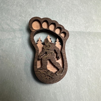 2 Layer Bigfoot Magnet DIY Craft SVG, DXF File Instant Download - Etsy