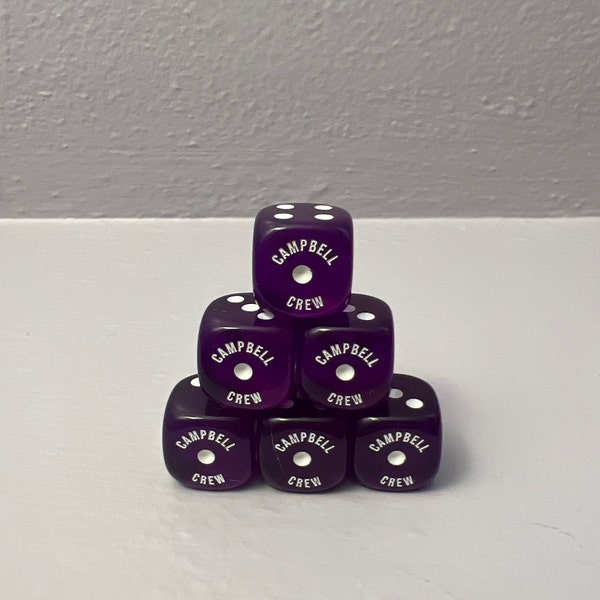 Personalized Farkle Dice W/ Free Storage Pouch, Set of 6, Rounded ...