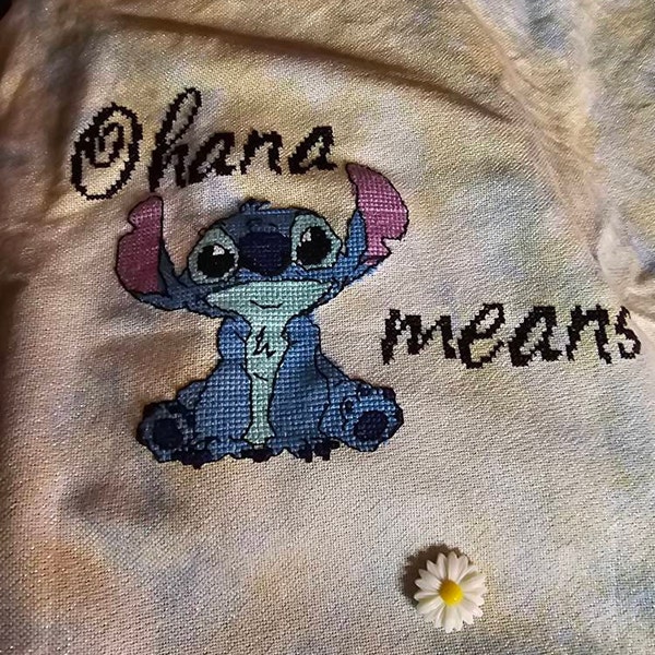 Experiment 626 Cross Stitch Pattern, Ohana Means Family Xstitch, Quote ...