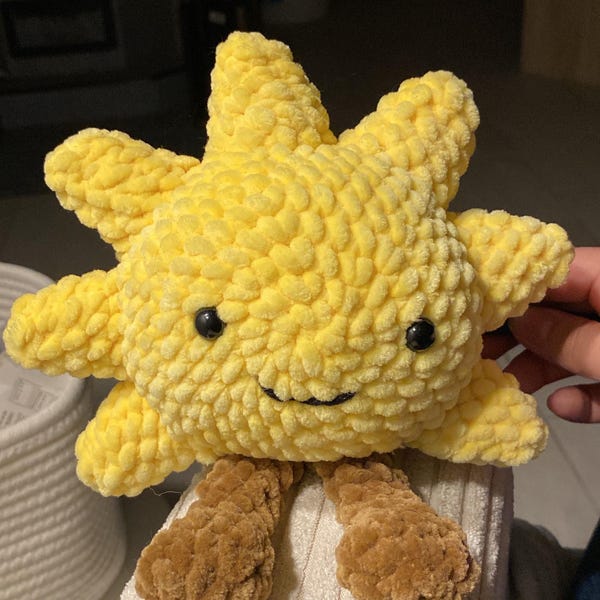 Sun Pal Plushie Pattern, Amigurimi Pattern, Crochet Sun Pattern ...