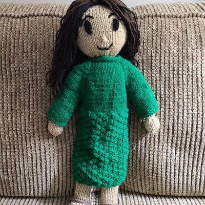 Basic Doll Knitting Pattern 33cm 13 Inch Doll Body Base Worked Flat ...
