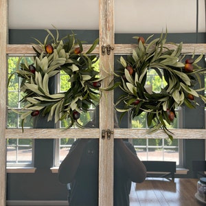 Olive Leaf Wreath, Olive Wedding Wreath, Farmhouse Olive Decor, Olive ...