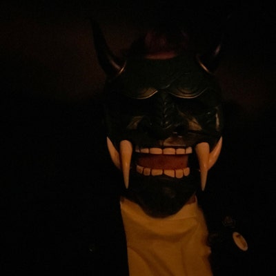 Half Face Samurai Mempo Mask, Cool Baddass Motorcycle Mask, Demon Oni ...