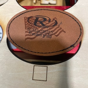 25 Set of Blank Rawhide Laserable Leatherette Rectangle Patch With ...