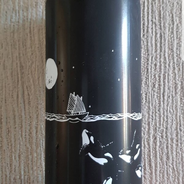 Orca Water Bottle - Aluminium Water Flask With Screen Printed Orca Pod ...