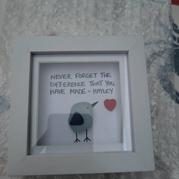 Cornish Sea Glass Art Frame Seagull Seagulls on Driftwood Coastal Scene ...