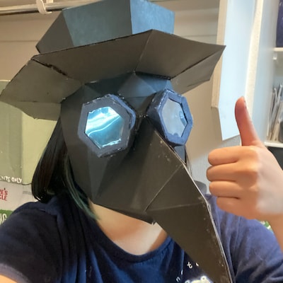 Plague Doctor Mask With Hat DIY 3d Paper Craft, Digital Pattern in .pdf ...