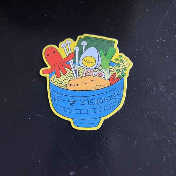 Japanese Ramen Vinyl Sticker - Asian Noodle Soup Bowl Instant Miso Soy ...