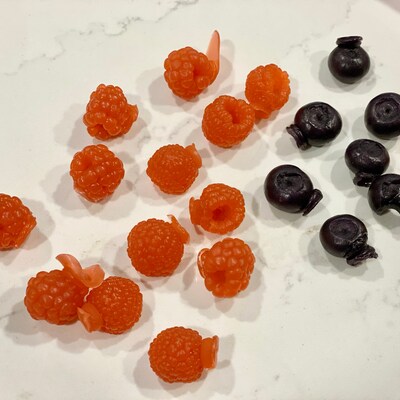 Raspberry Blackberry Blueberry Silicone Mold for Soap. Embeds Berries ...