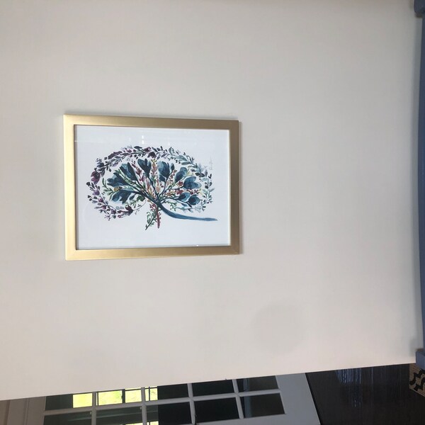 Floral Colon Watercolor Print - Floral Abstract Colon ...