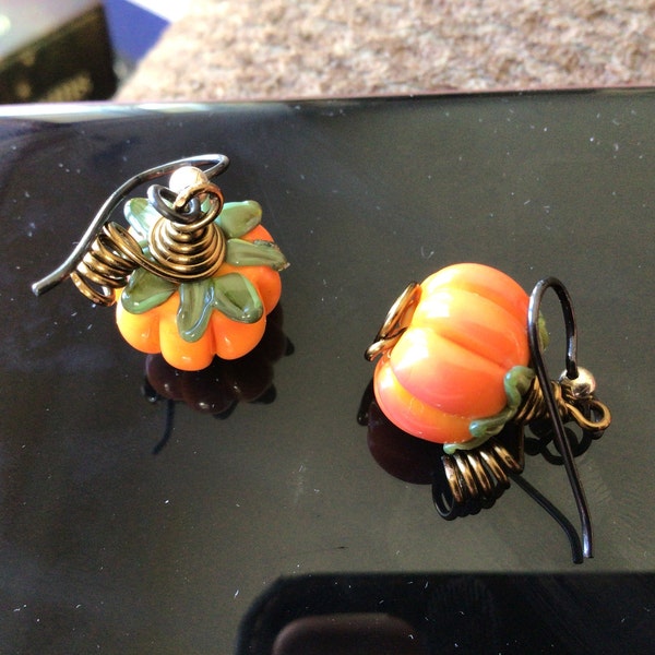 Pumpkin Charm Pendant Necklace Artisan Handmade Autumn Fall SRA ...