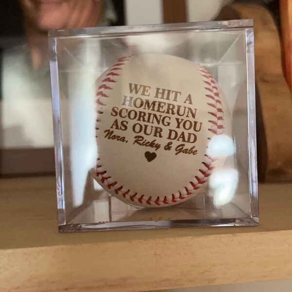 Custom Fathers Day Baseball Personalized Gift for Dad First Fathers Day ...