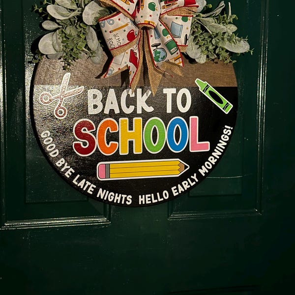 Back to School Door Sign | Back to School Sign | Classroom Sign ...