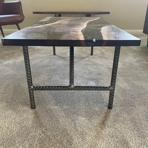 Solid 1 Round Rebar Coffee Table Leg Set of 2 coffee Table Legs, Metal ...