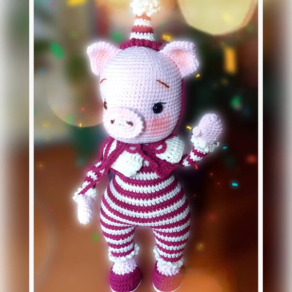 Crochet Pattern Cute Ivy the Pig Piglet Amigurumi PDF English Spanish ...
