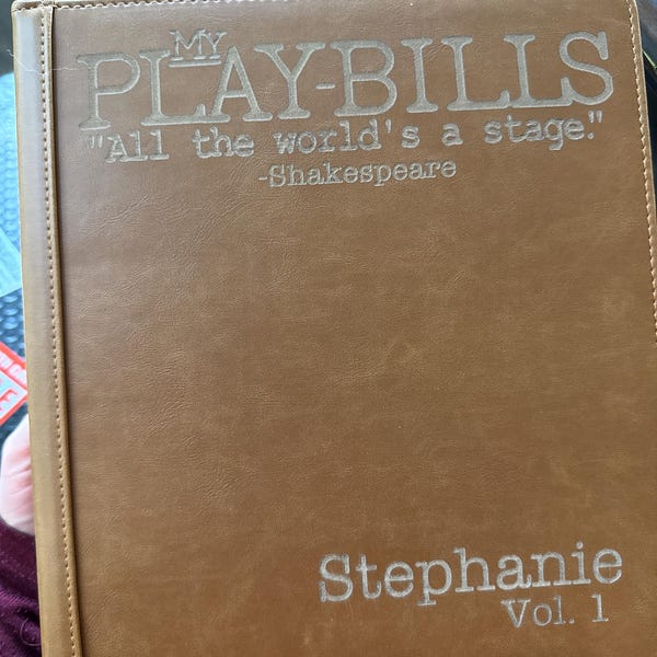 Custom Play-bill, Show-bill, Approx 1.5-2" Binder Album for Theatre ...