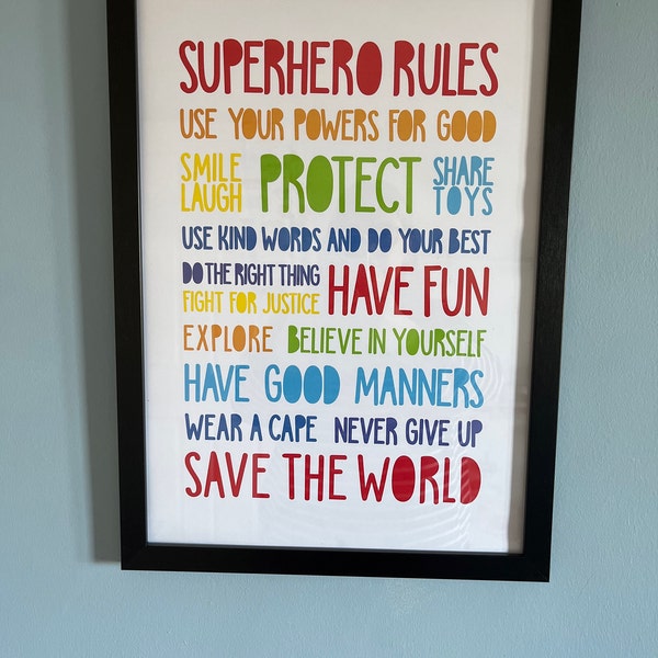 Superhero Poster, Brothers Make the Best Superheroes, Boys Room Decor ...