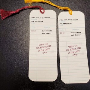 Personalized Library Check-out Card Birthday Party Bookmark | Etsy