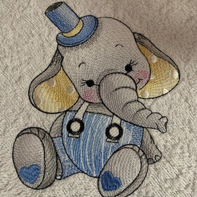 Baby Elephant Machine Embroidery Design Circus Babies Series 3 Sizes to ...