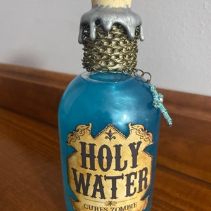 Final Fantasy Inspired HOLY WATER Potion Bottle With Magical Swirling ...