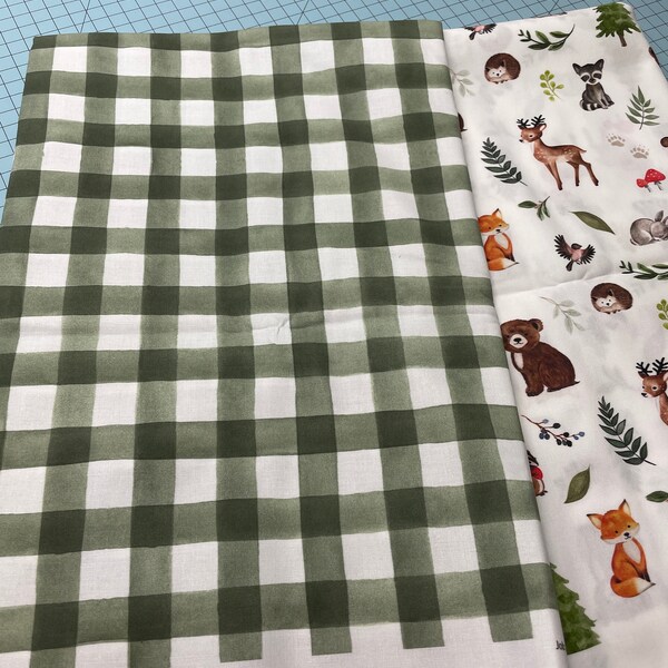 Fall Buffalo Check Plaid in Olive Fabric by the Yard. Quilting Cotton ...