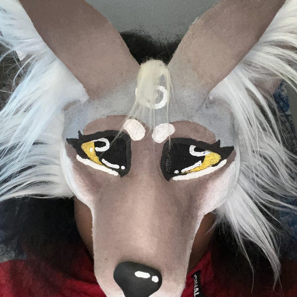 Pawsome Neon Therain and Furry Mask - Etsy