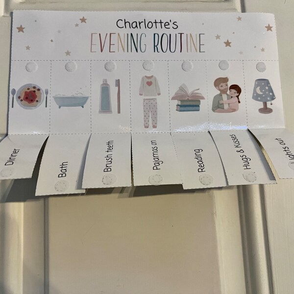 Editable Evening Routine Chart, Planning Toddler Bedtime Routine, Flip ...