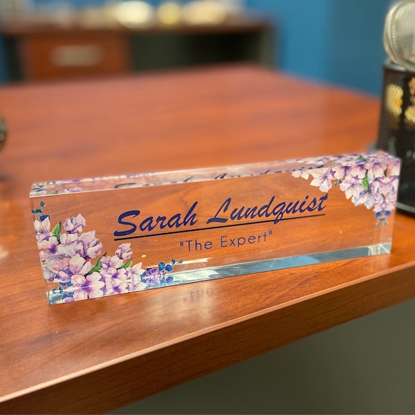 Personalized Name Desk Plate Custom Nameplate Office Name Sign Business ...