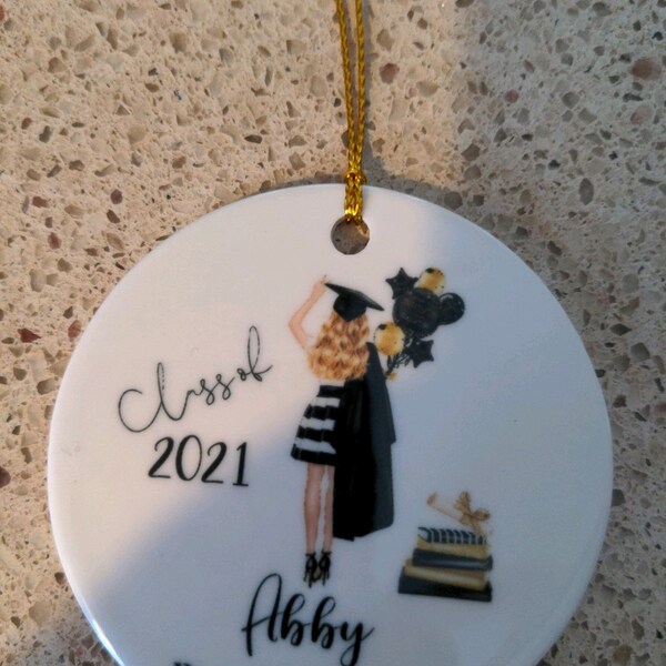 Personalized Graduation Ornament Gift for Her Christmas and Graduation ...