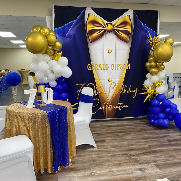 Tuxedo Birthday Welcome Sign: Black Tie Party Decor (digital Download ...